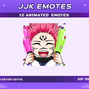 Light Stick Dance JJK King of Curse User Boy Animated Anime Emote ...