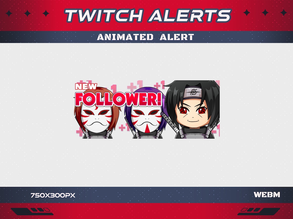 New Follower Nukenin Crow Ninja Twitch Animated Alerts, New Follower ...