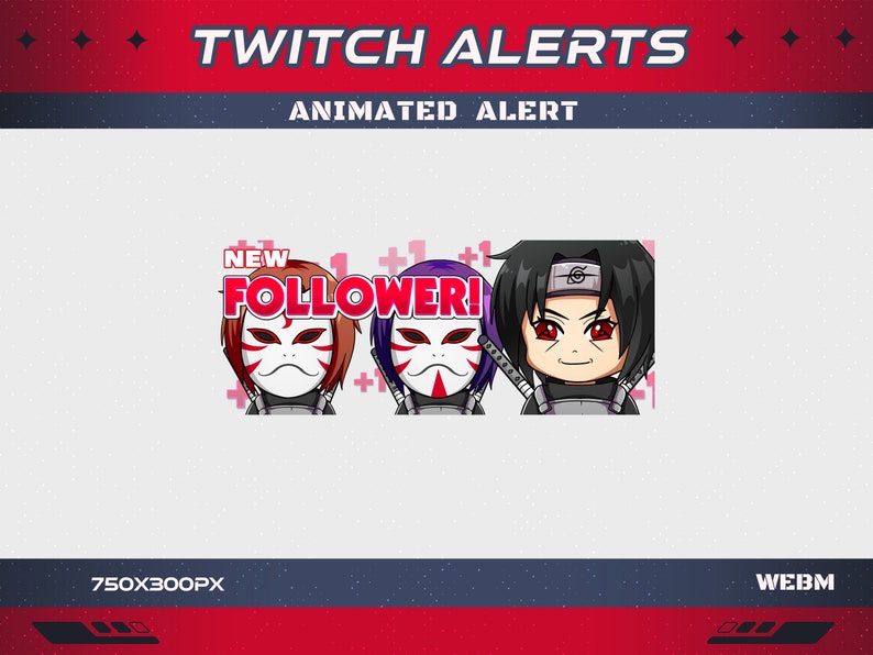 New Follower Nukenin Crow Ninja Twitch Animated Alerts, New Follower ...