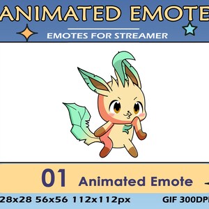 Shake Dance Leafeon Pokemon Animated Emote, Animated Shake Dance ...