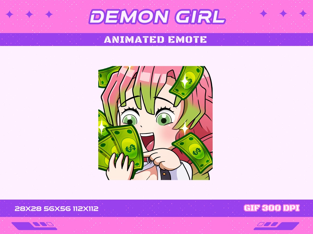 Counting Money Demon Sexy Girl Animated Anime Emote, Counting Money ...