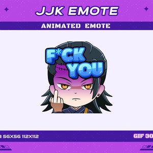 JJK Curse User Boy Animated Emote: Middle Finger Anime (GIF) - Etsy UK
