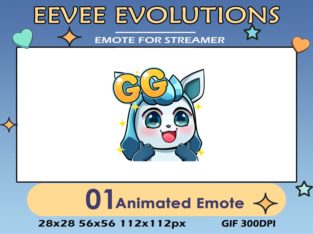 GG Glaceon Pokemon Animated Emote, Animated GG Glaceon Pokemon Twitch ...
