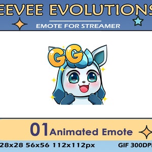 GG Glaceon Pokemon Animated Emote, Animated GG Glaceon Pokemon Twitch ...