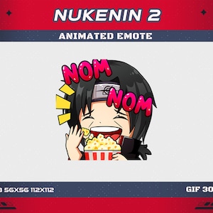 Eating Popcorn Ninja Animated Emote, Animated Ninja Eating Pop Corn ...