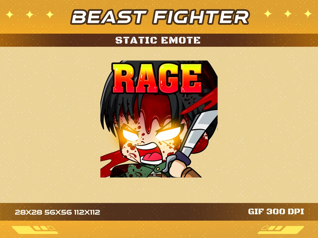 Rage Beast Fighter Animated Anime Emote, Beast Fighter Rage Animated ...