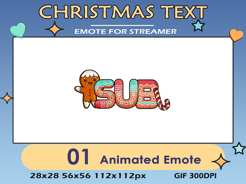 Christmas Sub Animated Twitch Emote, Sub Animation Text Discord Youtube ...