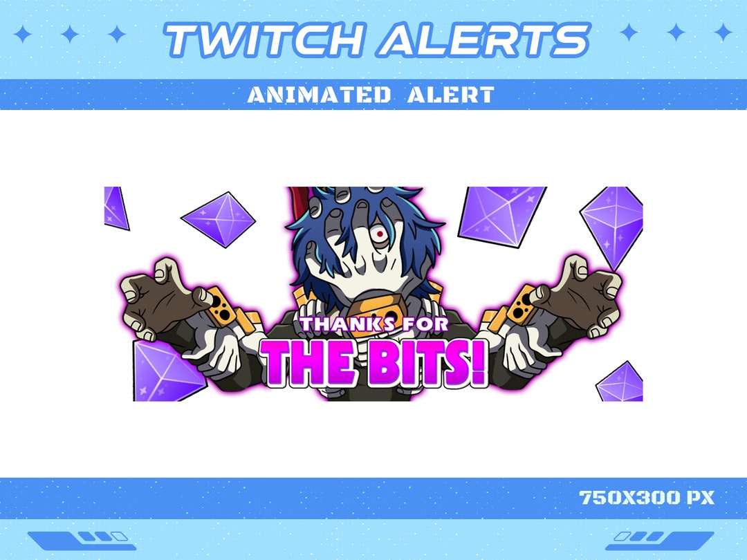 School Hero MHA Thanks for the Bits Twitch Animated Alerts, School Hero Bits Gifted Webm Stream ...