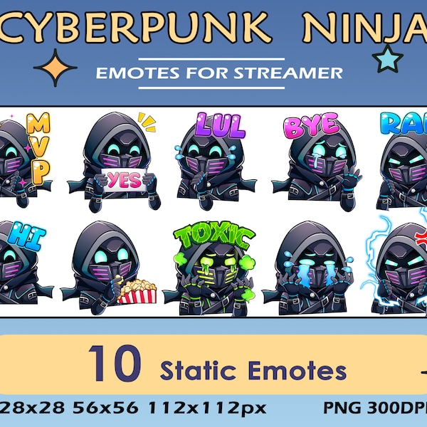 Cyberpunk Twitch Emotes - Etsy