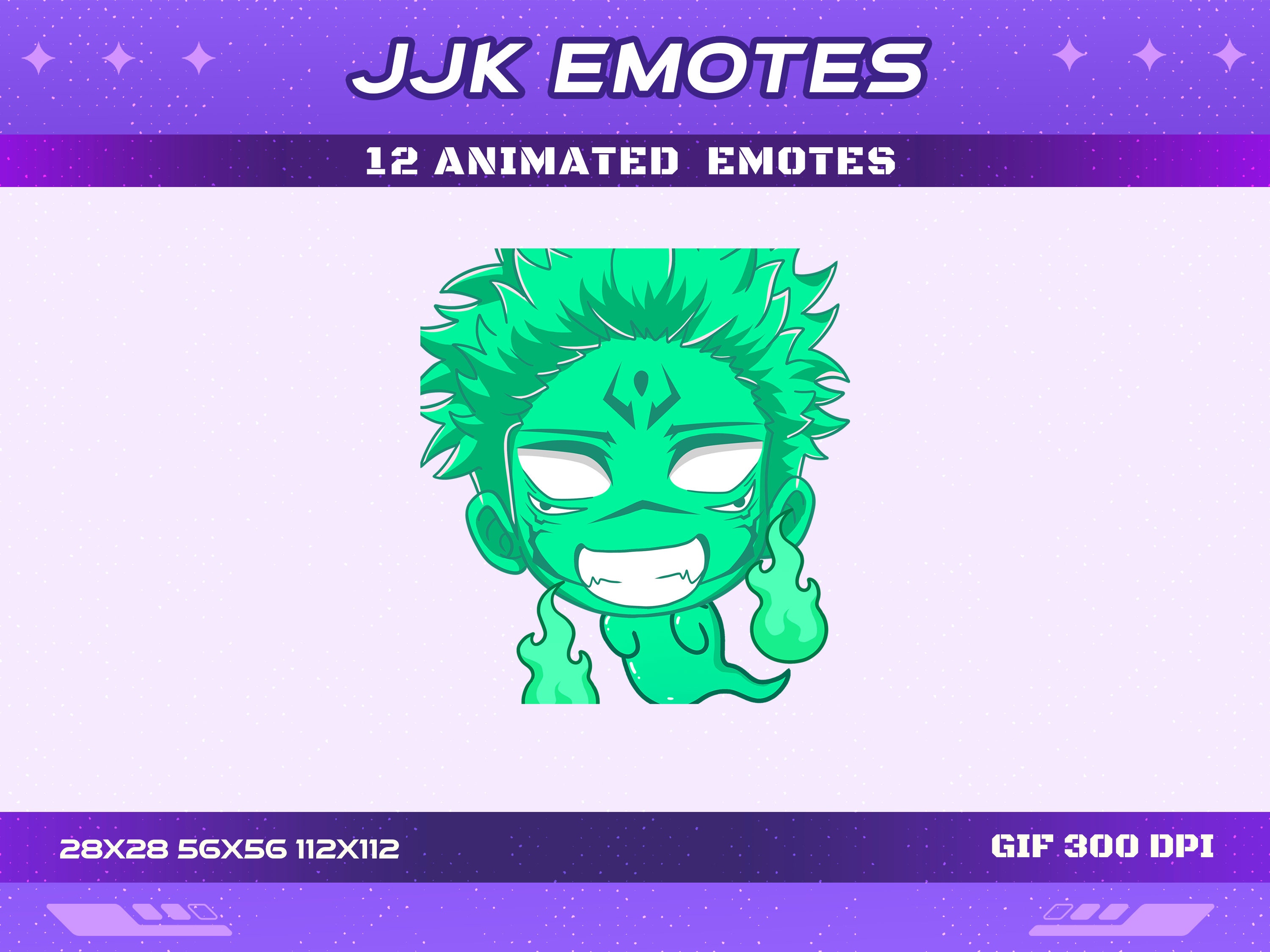 Ghost JJK Anime Animated Emote: Twitch, Discord, Youtube (GIF) - Etsy