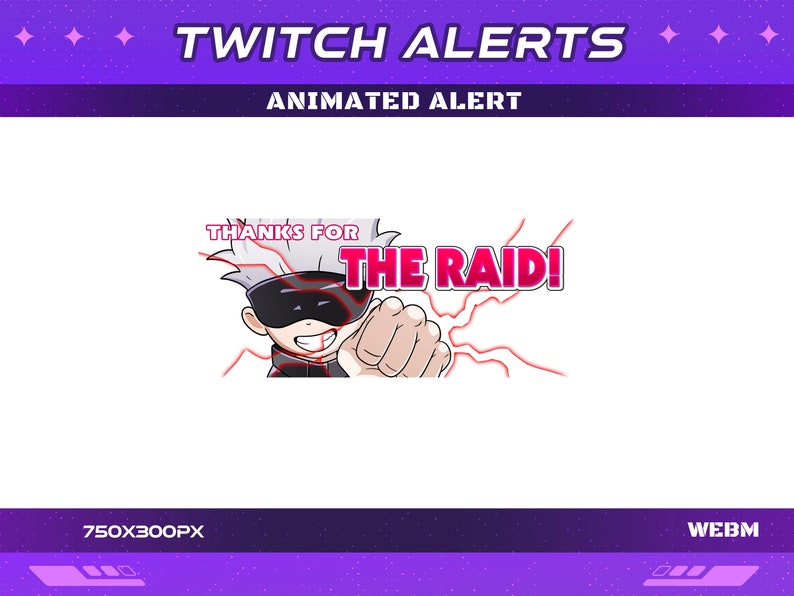 JJK Curse User Twitch Animated Alert: Thanks for the Raid Webm Overlay ...
