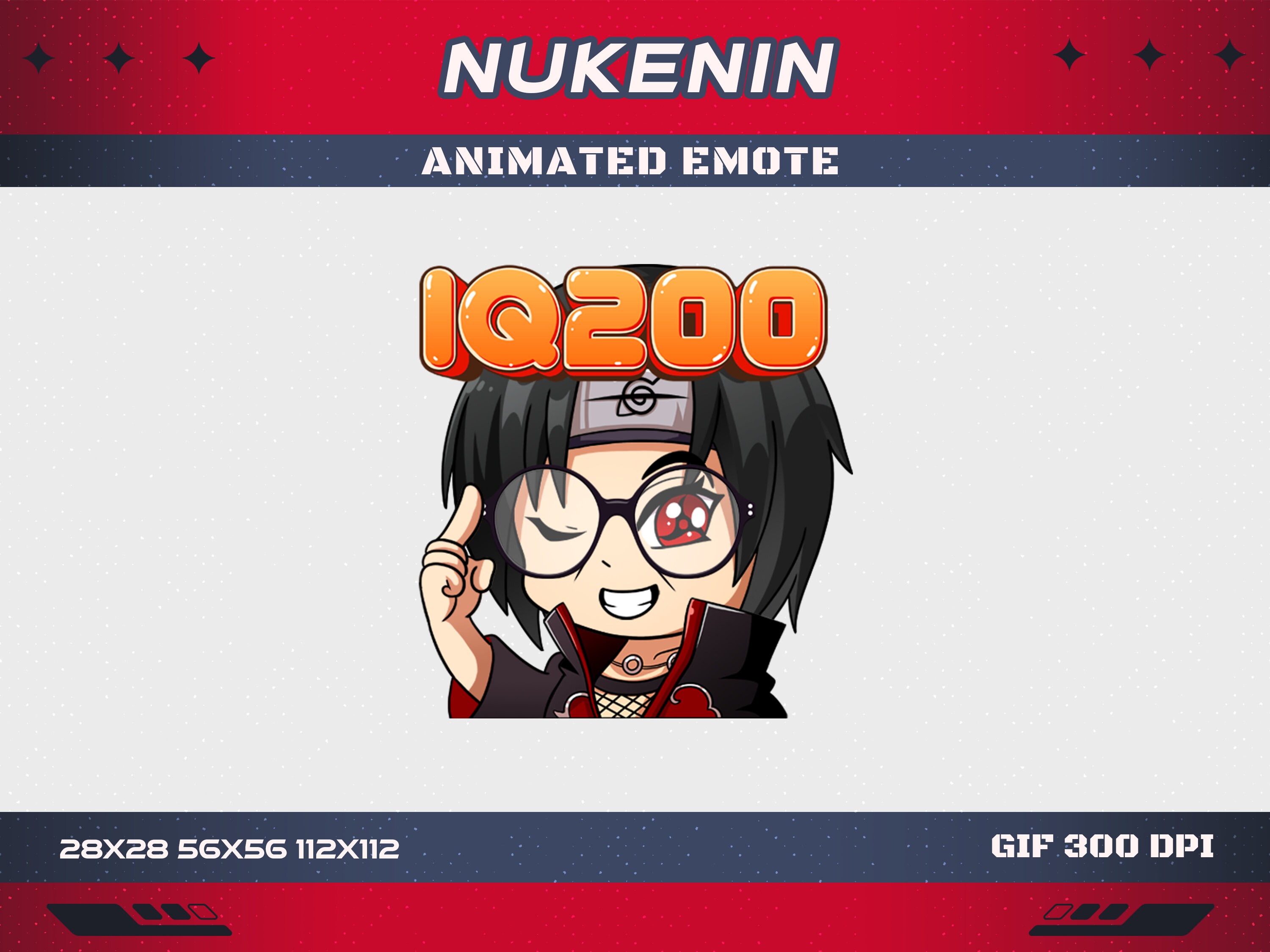 IQ200 Ninja Animated Emote, Animated Ninja IQ200 Smart Nukenin Twitch ...