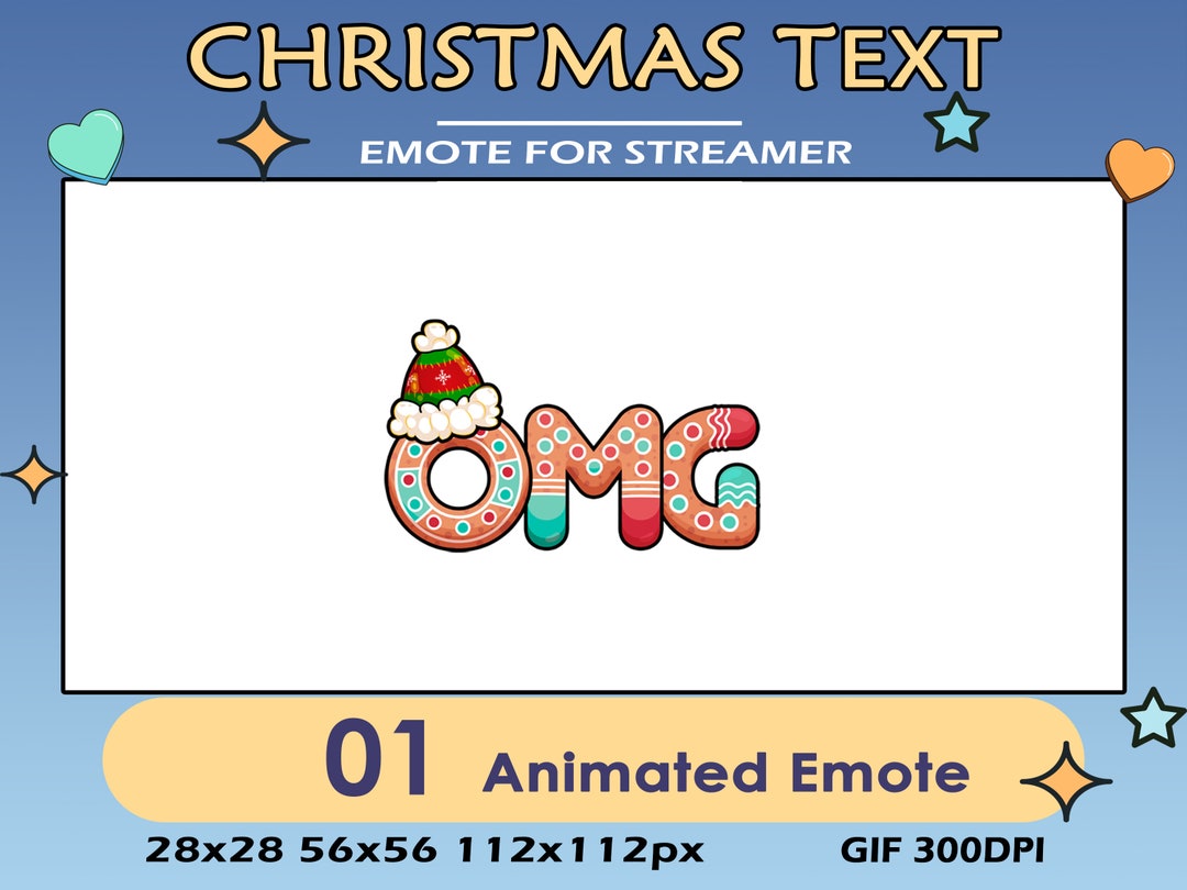 Christmas OMG Animated Twitch Emote, OMG Animation Text Discord Youtube ...