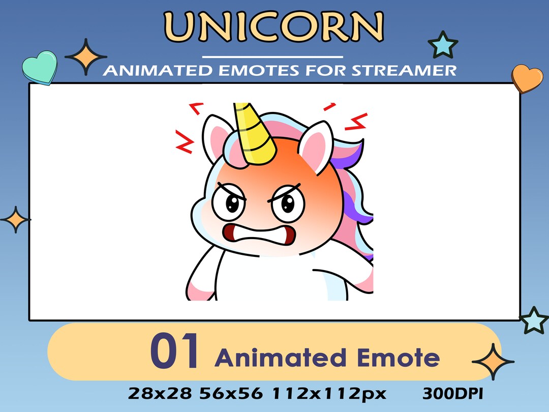 Angry Unicorn Animated Emote, Animated Rage Angry Unicorn Twitch ...