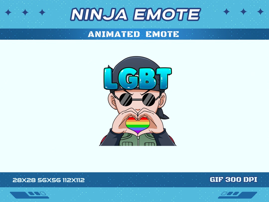 LGBT Ninja Joker Animated Emote: Twitch, Discord, Youtube (GIF) - Etsy