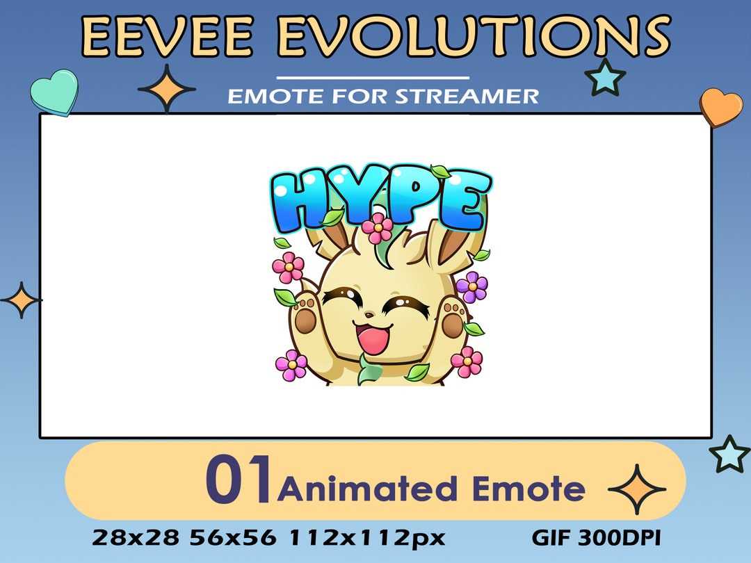 Hype Leafeon Pokemon Animated Emote, Animated Hype Leafeon Twitch ...
