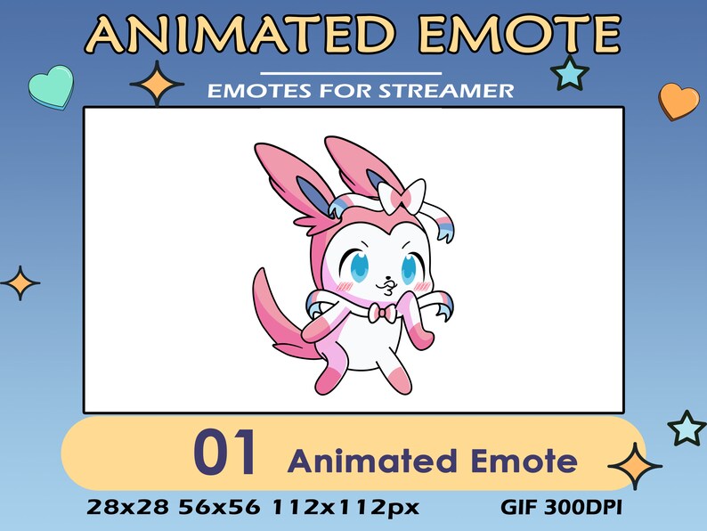 Shake Dance Sylveon Animated Emote: Twitch Discord Streamer (GIF) - Etsy UK