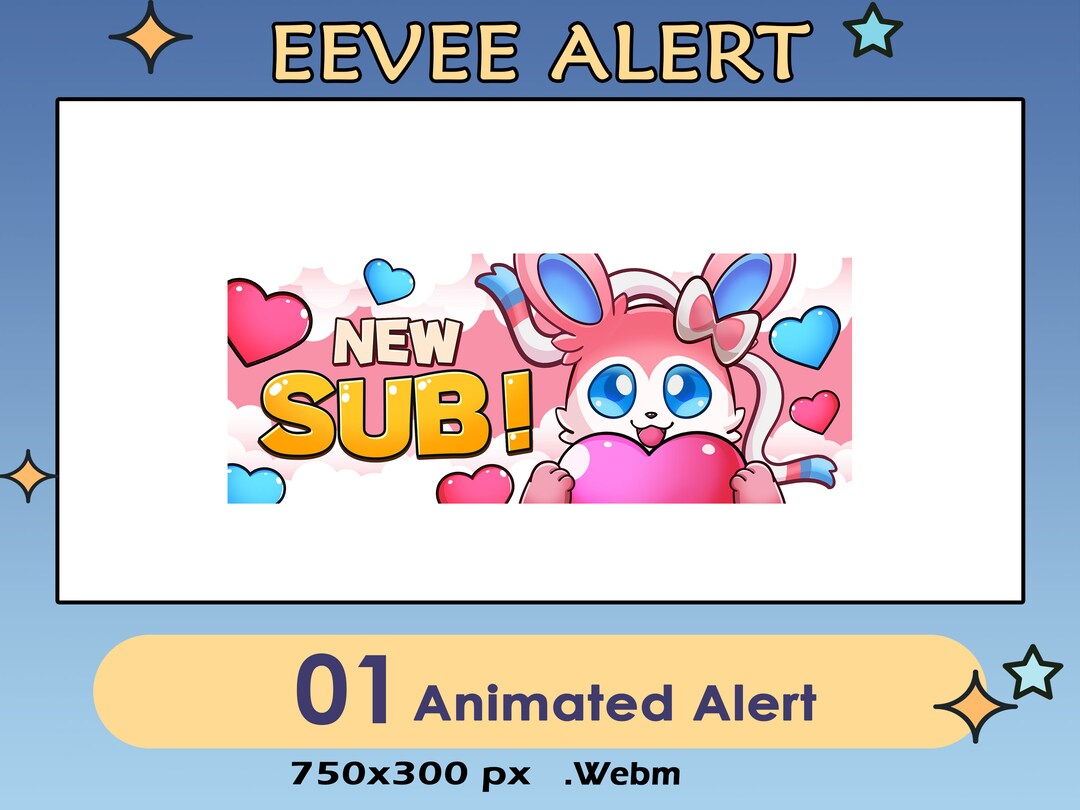 New Sub Sylveon Twitch Animated Alert, New Sub Sylveon Twitch Youtube ...