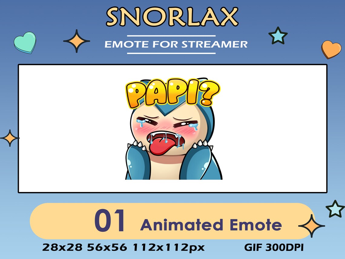 Ahegao Papi Snorlax Pokemon Animated Emote, Animated Ahegao Snorlax ...