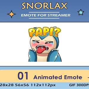 Ahegao Papi Snorlax Pokemon Animated Emote, Animated Ahegao Snorlax ...