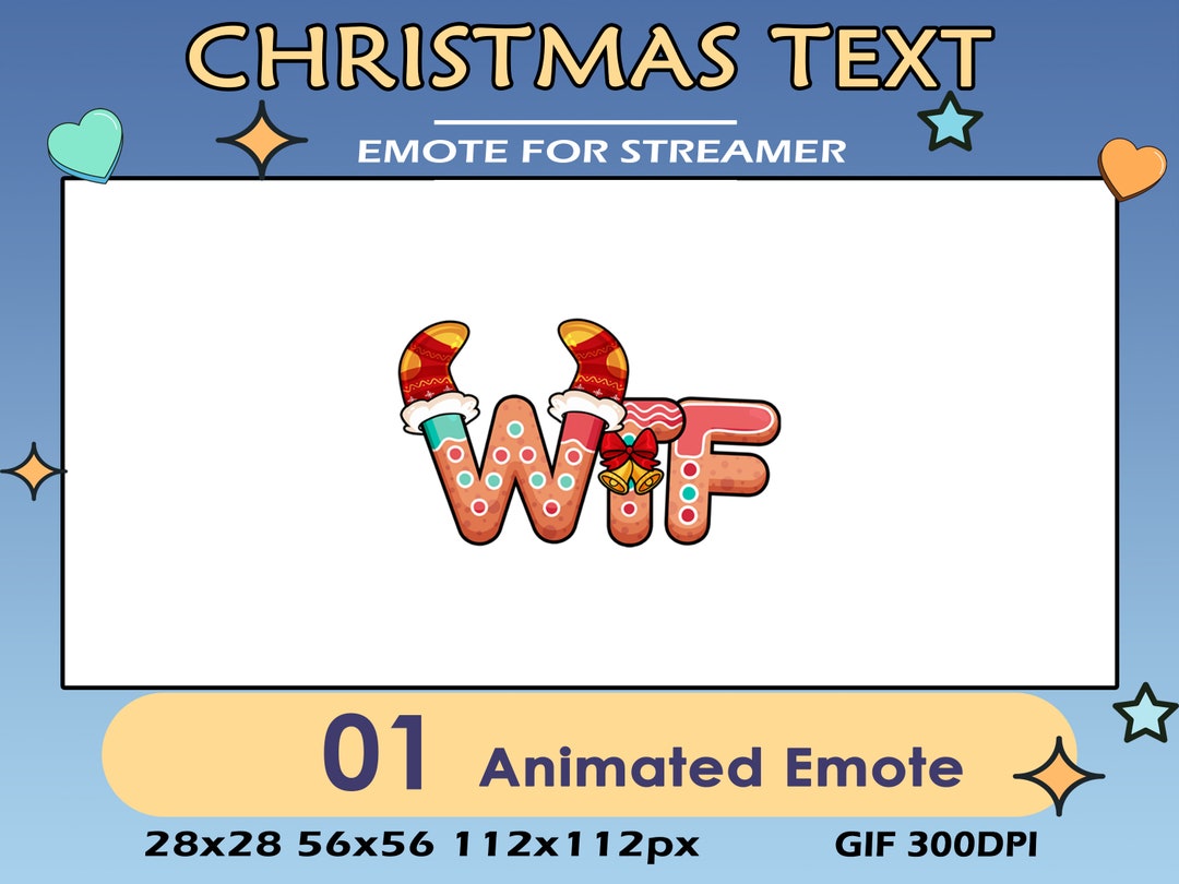 Christmas WTF Animated Twitch Emote: Streamer Chat App (GIF) - Etsy