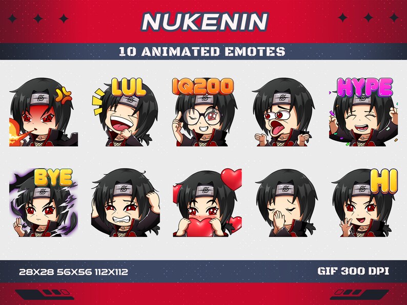 10 Animated Ninja Emotes, Animated Ninja Pog Rage Bye Nukenin Twitch ...
