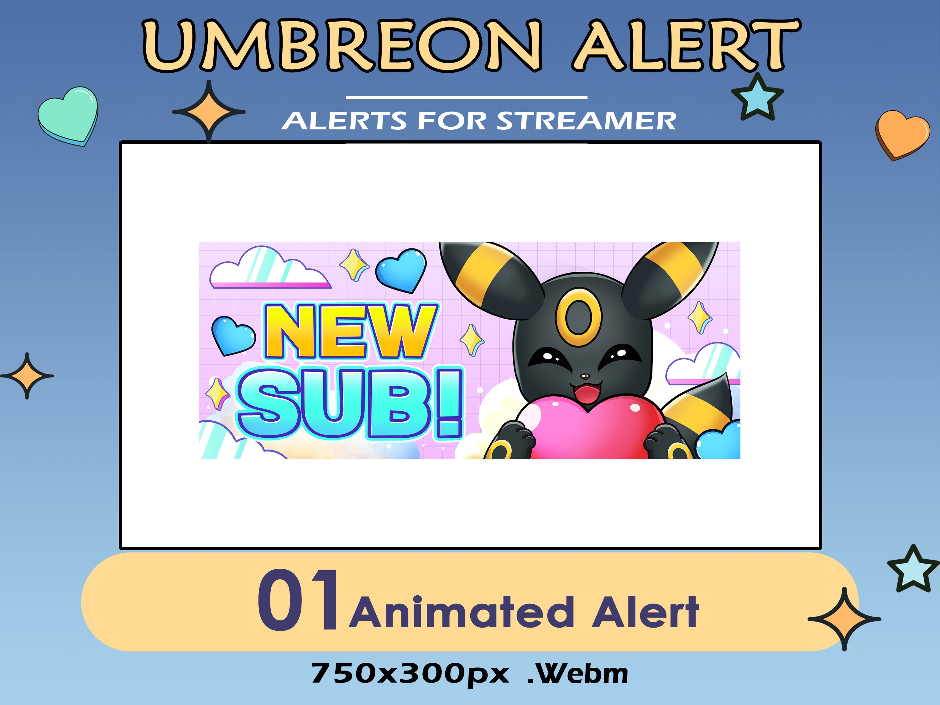 New Sub Umbreon Twitch Animated Alert, New Sub Umbreon Twitch Youtube ...