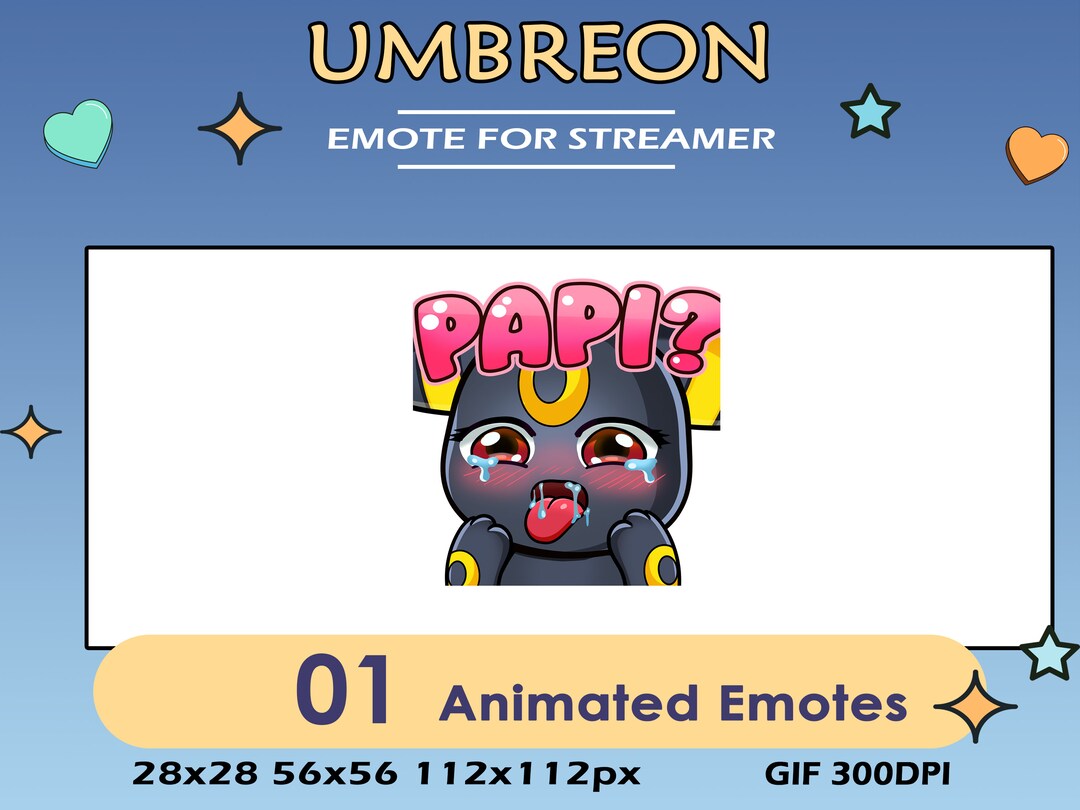 Ahegao Papi Umbreon Pokemon Animated Emote, Animated Ahegao Umbreon ...