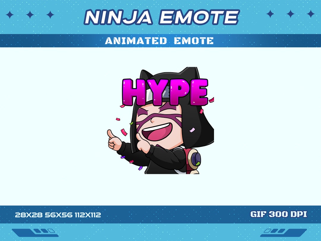Animated Ninja Hype Emote: Twitch, Discord, Youtube (GIF) - Etsy