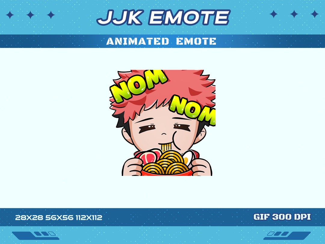 Eating JJK Anime Animated Emote: Twitch, Discord, Youtube (GIF) - Etsy