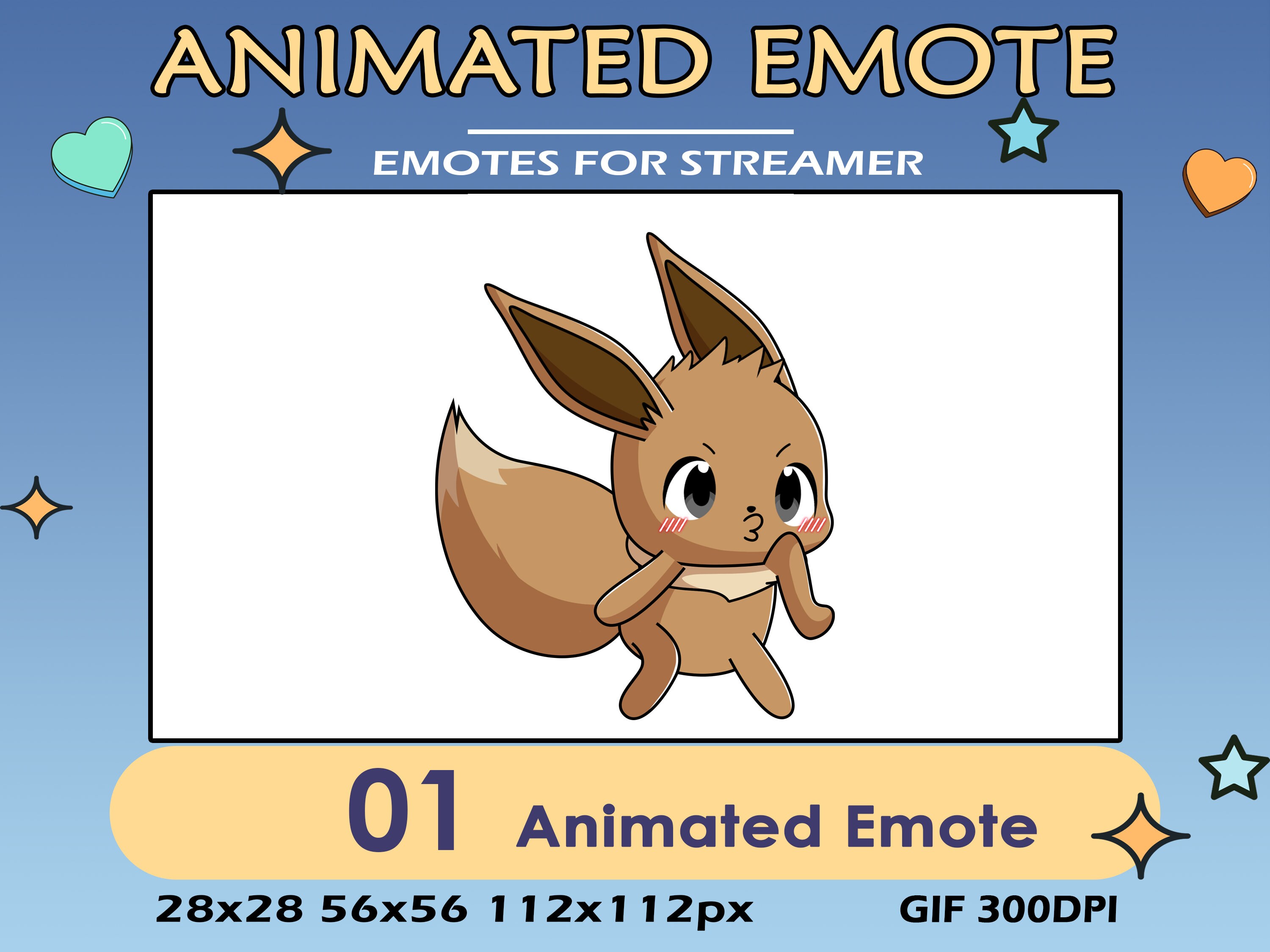 Shake Dance Eevee Pokemon Animated Emote, Animated Shake Dancer Eevee ...