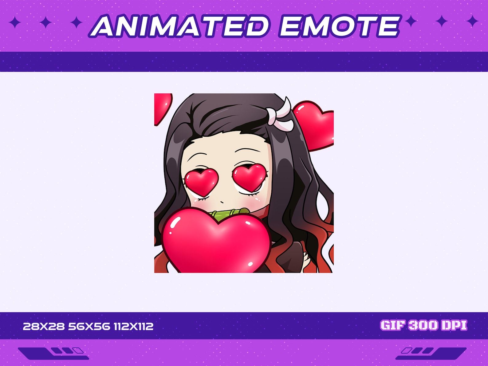 Love Demon Fighter Animated Anime Emote, Love Heart Anime Demon Fighter ...