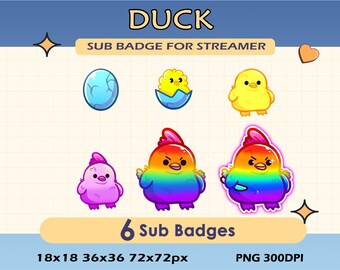 Duck Badges for Twitch / Youtube / Discord - Etsy