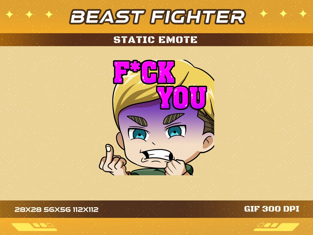 Beast Fighter Animated Emote: Twitch, Discord, Youtube (GIF) - Etsy