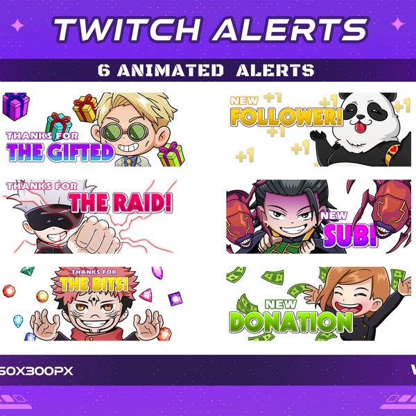 Jujutsu Kaisen Twitch Overlay - Etsy