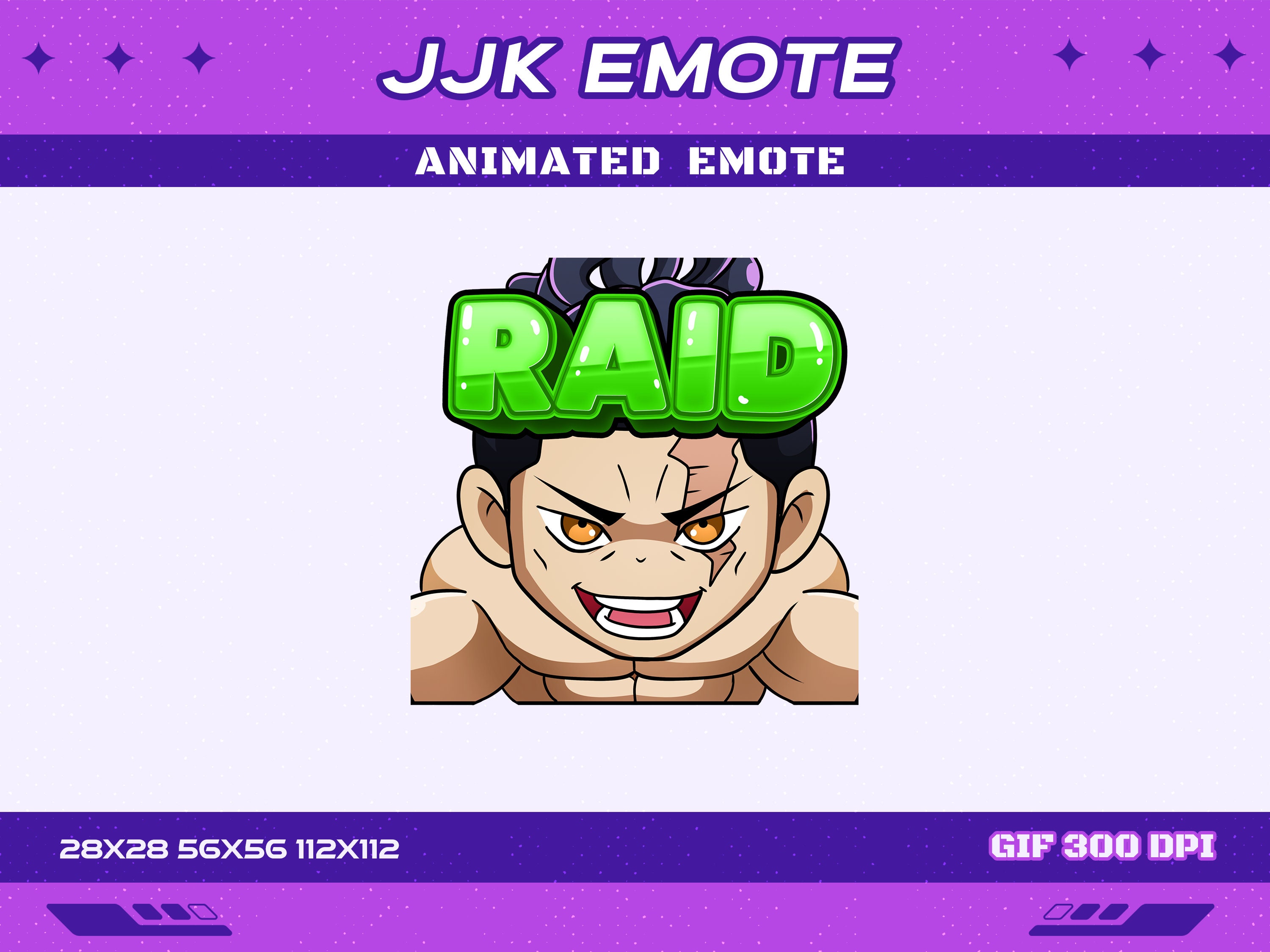Raidjjk Curse User Animated Anime Emote, Raid JJK Anime Animated Emotes ...