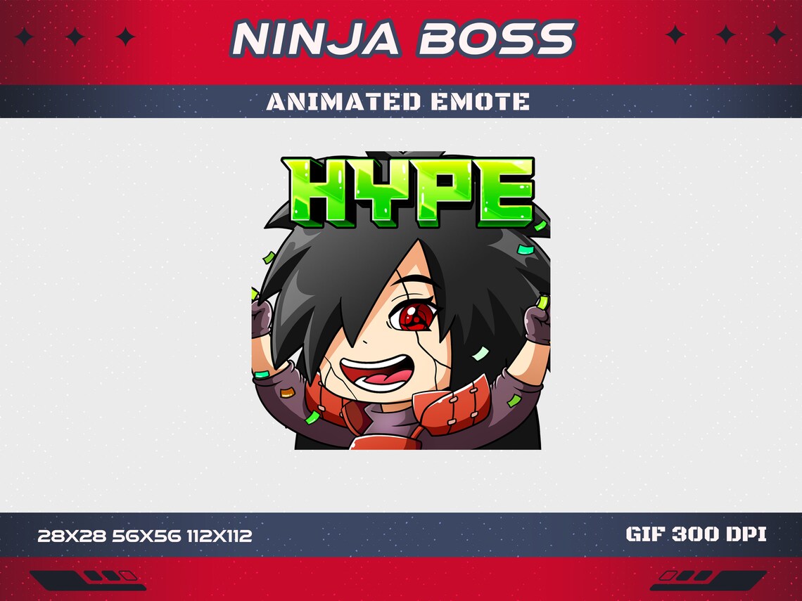 Hype Ninja Villain Animated Anime Emote, Ninja Boss Hype Animated ...