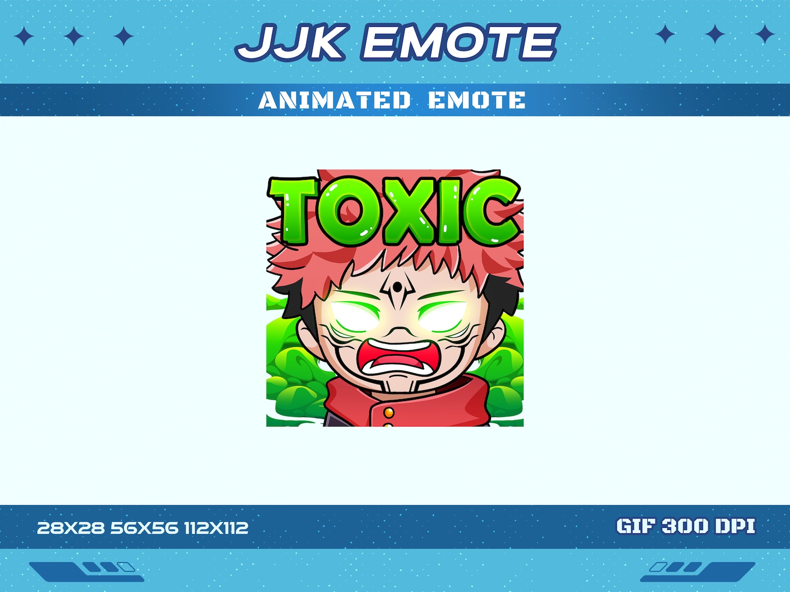 Toxic JJK Curse User Animated Anime Emote, Toxic JJK Anime Animated ...