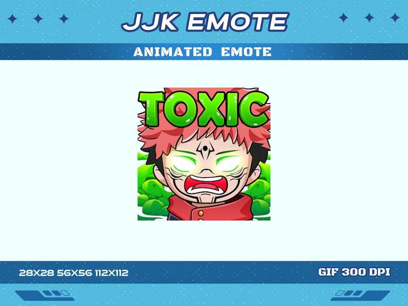 Toxic JJK Curse User Animated Anime Emote, Toxic JJK Anime Animated ...