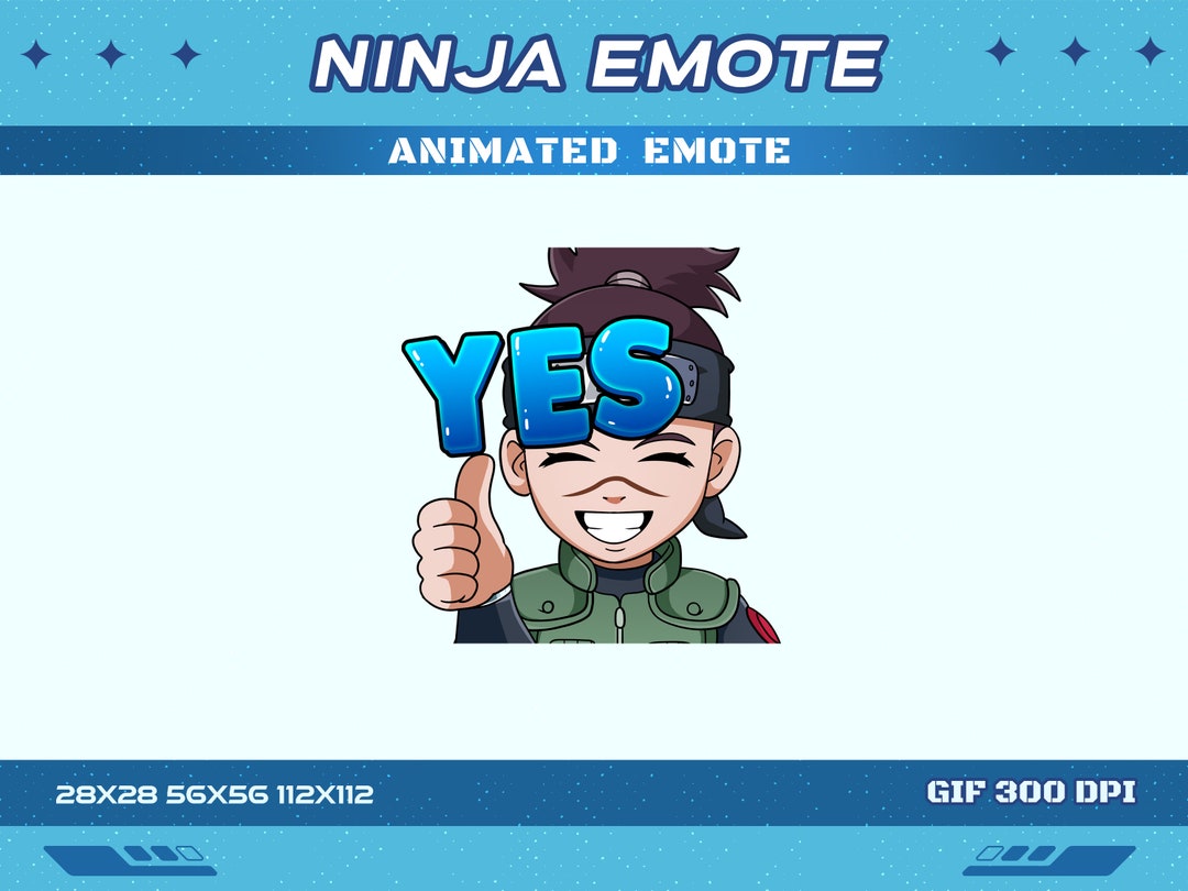 Yes Ninja Animated Emote, Animated Yes Ninja Girl Twitch Discord ...