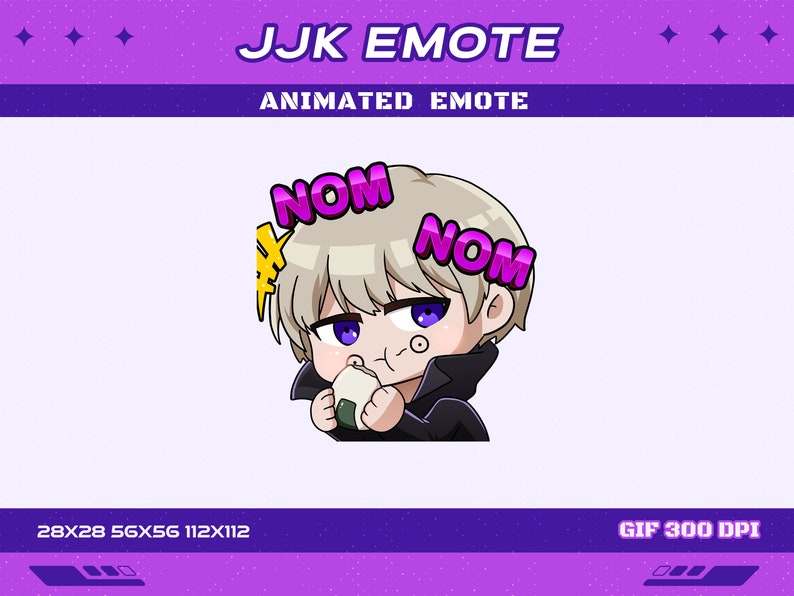 Eating JJK Curse User Boy Animated Anime Emote, Eating Nom Nom JJK Boy ...