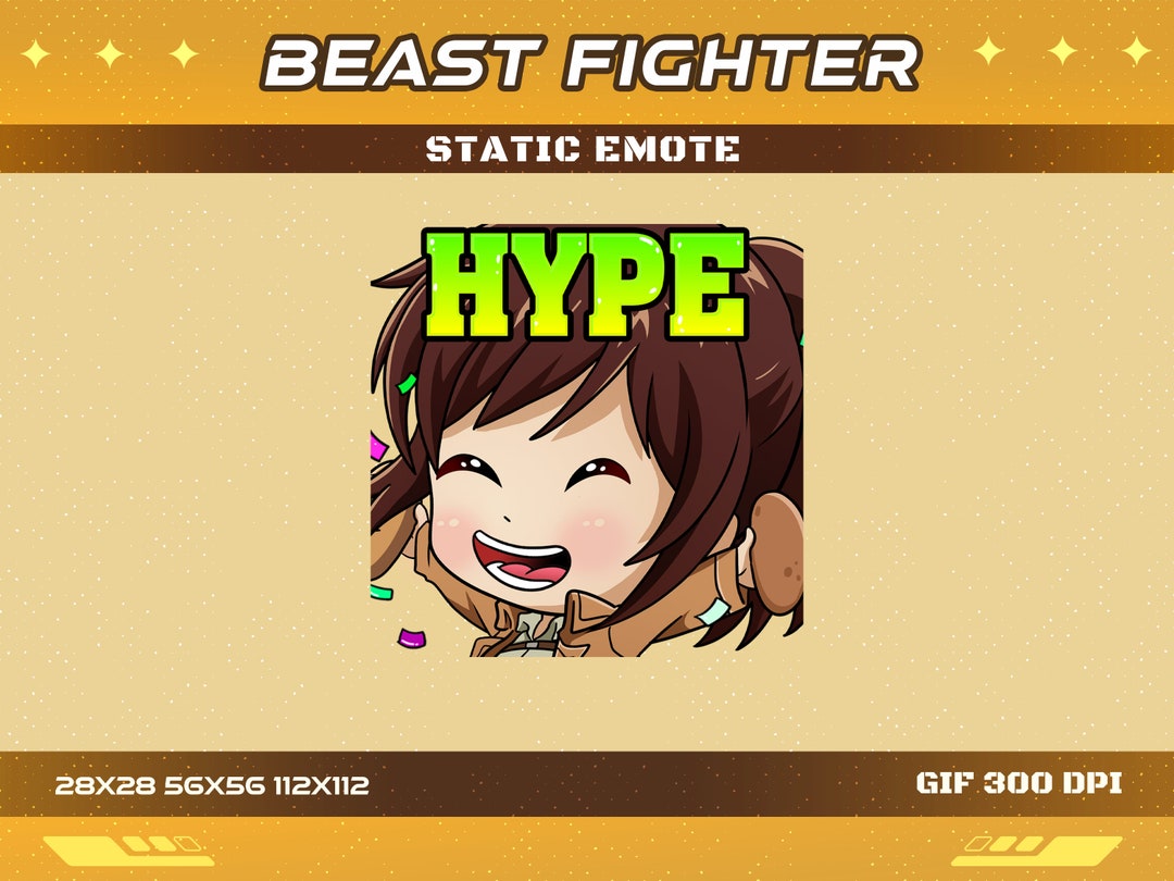 Hype Beast Fighter Animated Anime Emote: Twitch Discord Youtube (GIF ...