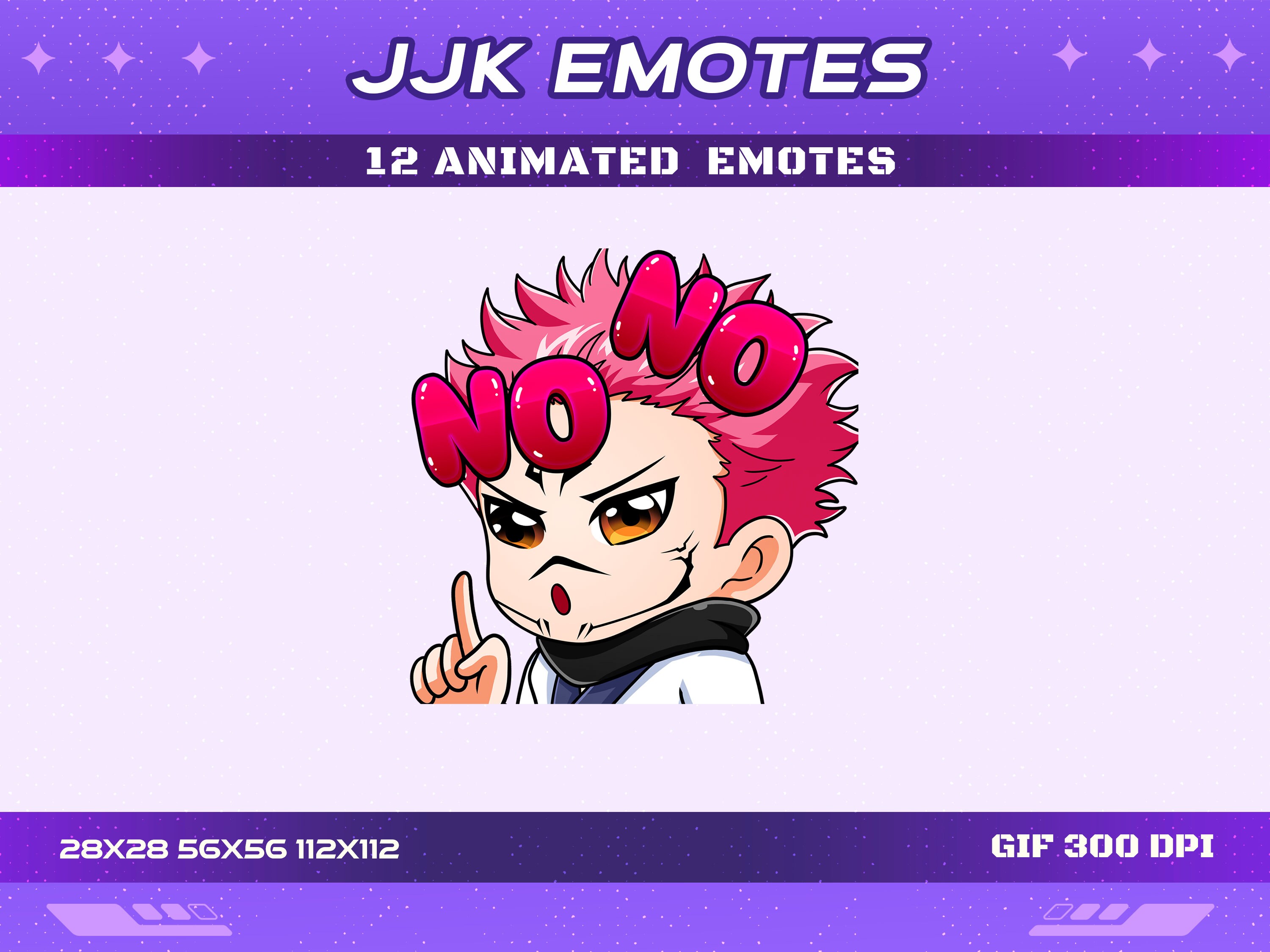 JJK King of Curse Animated Emote: Twitch, Discord, Youtube (digital ...