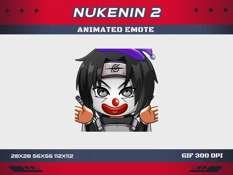 Animated Ninja Joker Emote: Twitch, Discord, Youtube (GIF) - Etsy