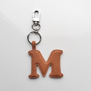 Personalized Monogram Letter Genuine Leather Bag Charm, Custom Handmade ...