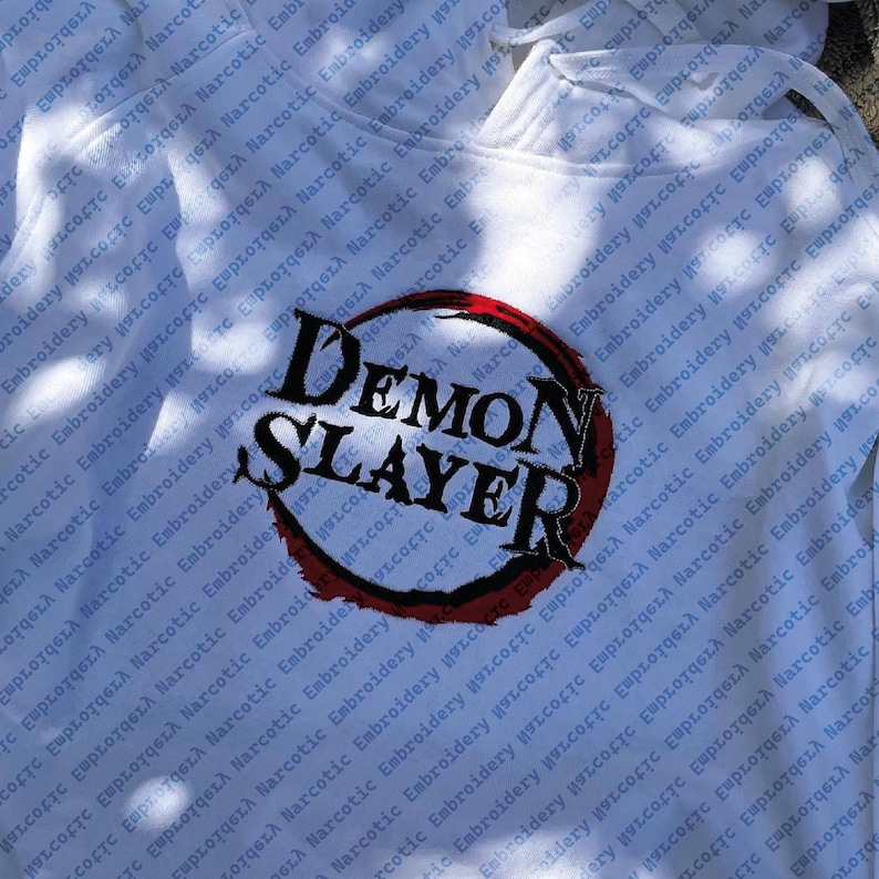 Demon Slayer Text Logo Anime Embroidery File 3 Sizes, Inspired. - Etsy