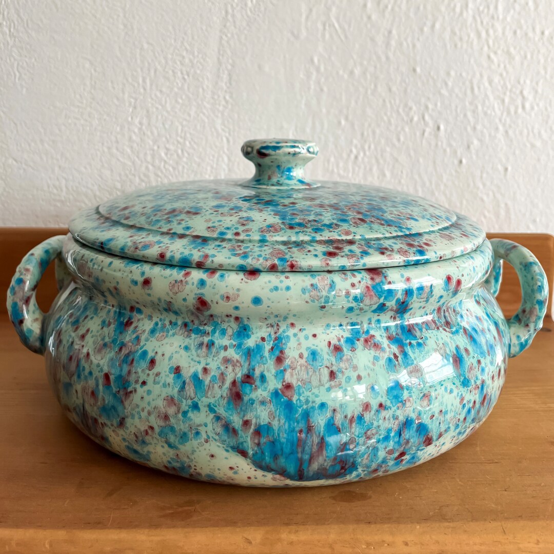 Ceramic Serving Dish With Lid | Colorful Ceramic Decor - Etsy