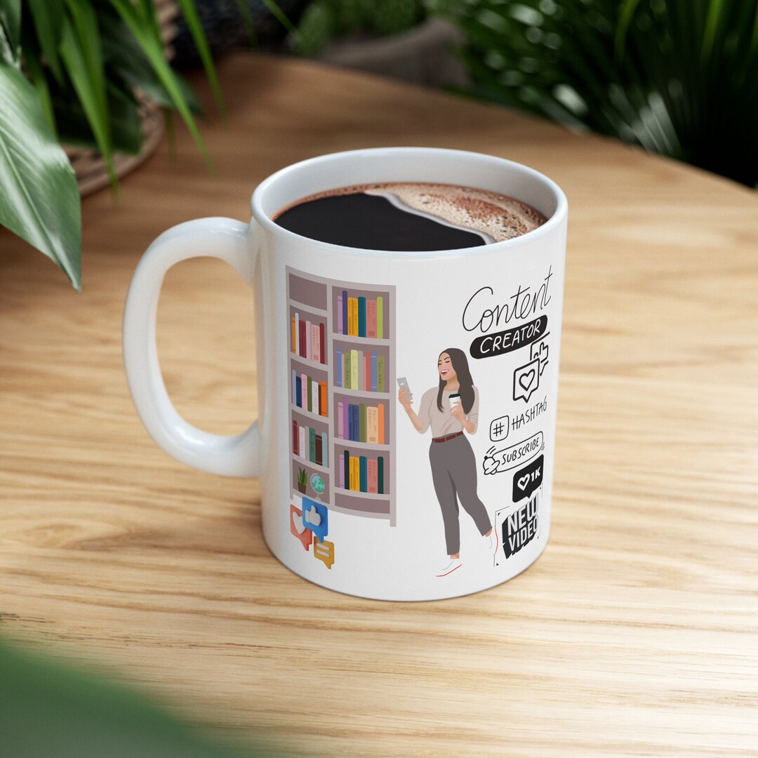 Content Creator, Custom Social Media, Influencer Mug, Social Media Mug ...