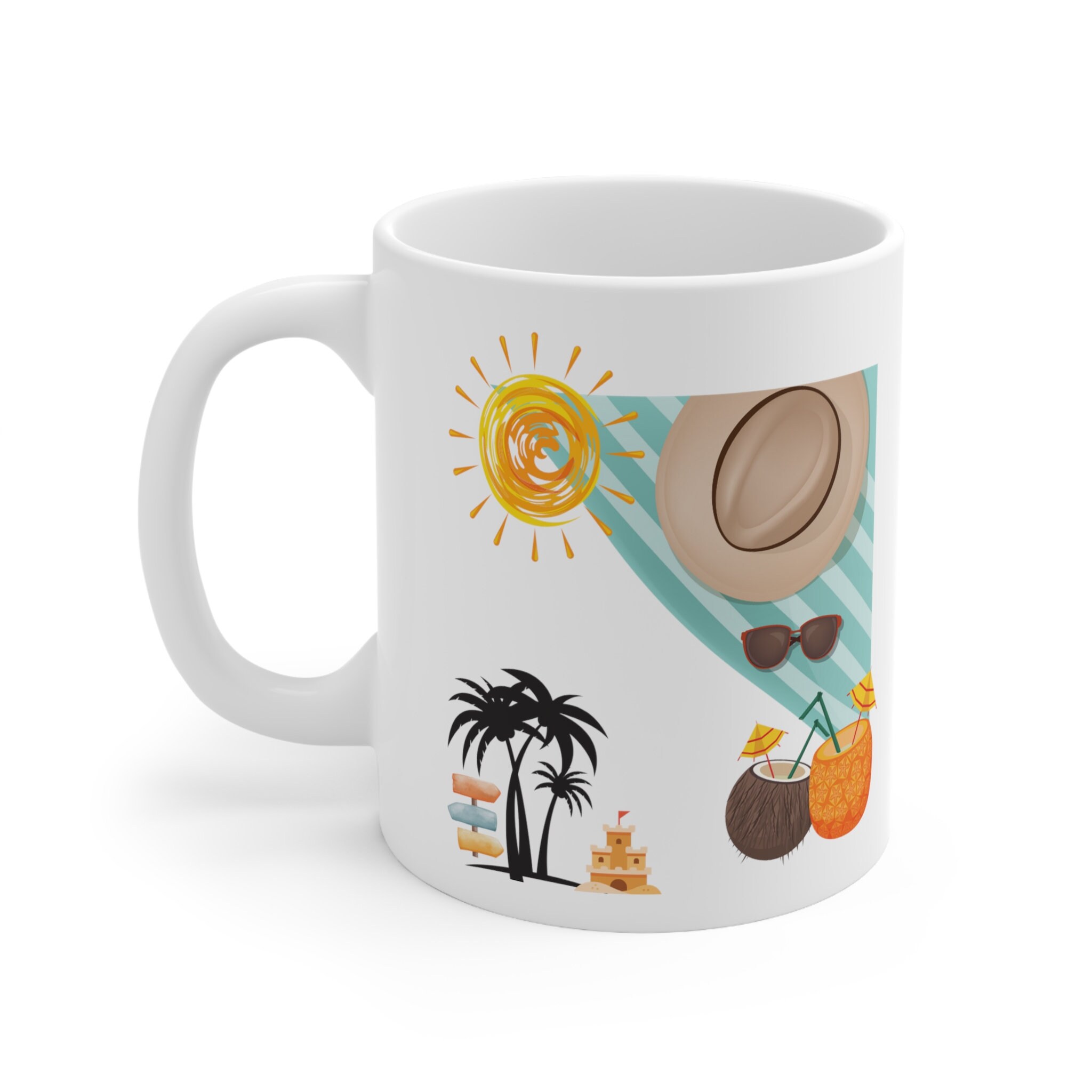 Summer, Summer Coffee Mug, Beach Mug, Summer Design, Beach Sunset Mug ...