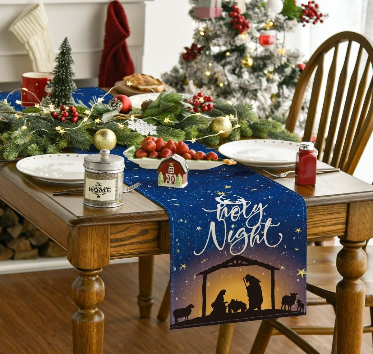 Christmas Table Runner Nativity Table Runner Christmas - Etsy